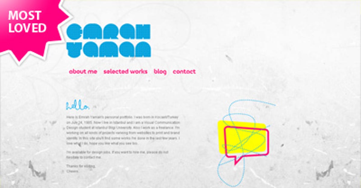 Emrah Yaman - One Page Website Award