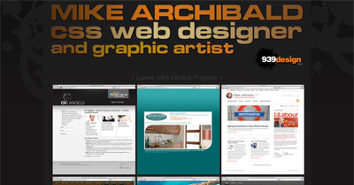 Mike Archibald — One Page Website Award