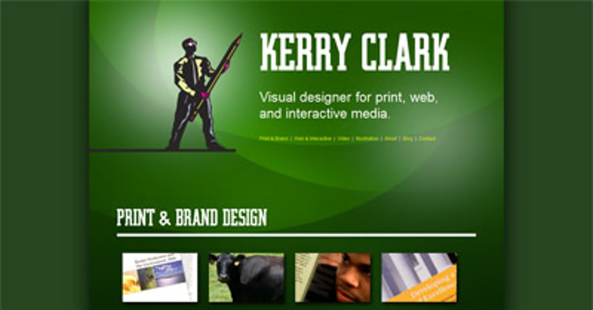 Kerry Clark — One Page Website Award