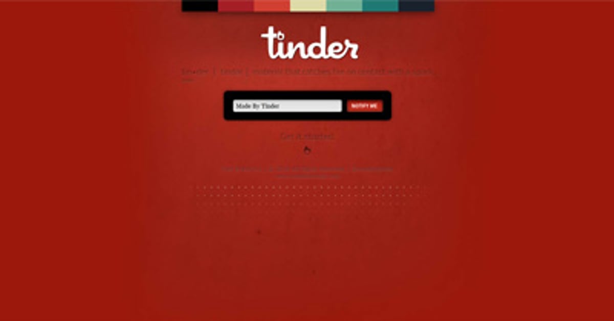 Made By Tinder — One Page Website Award