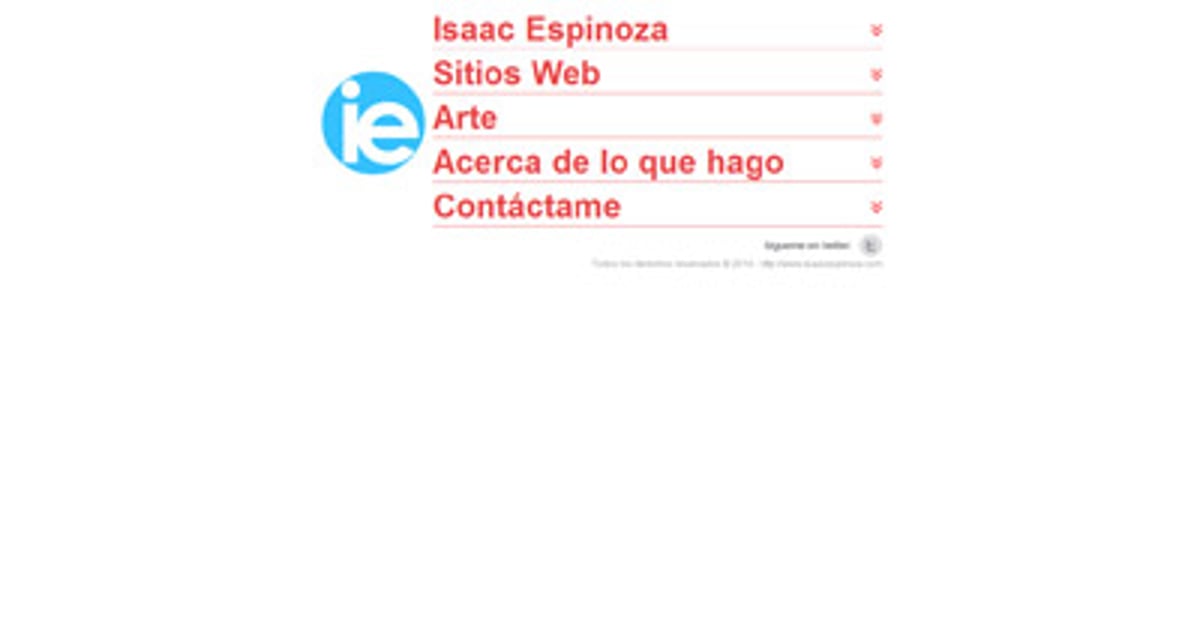 Isaac Espinoza — One Page Website Award