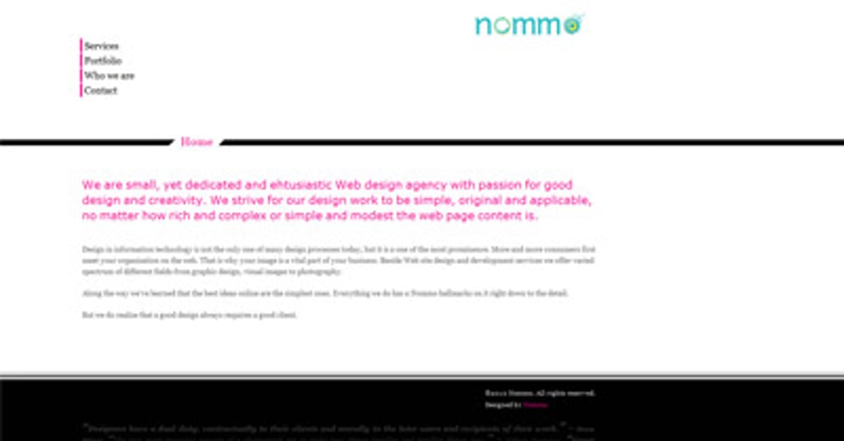Nommo — One Page Website Award