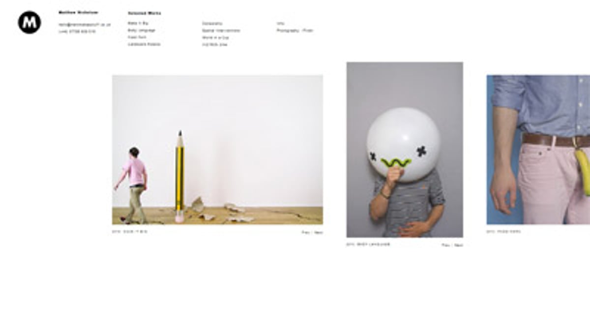Matthew Nicholson — One Page Website Award