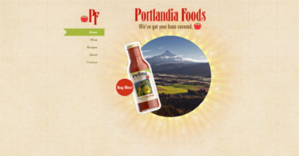 Portlandia Foods — One Page Website Award