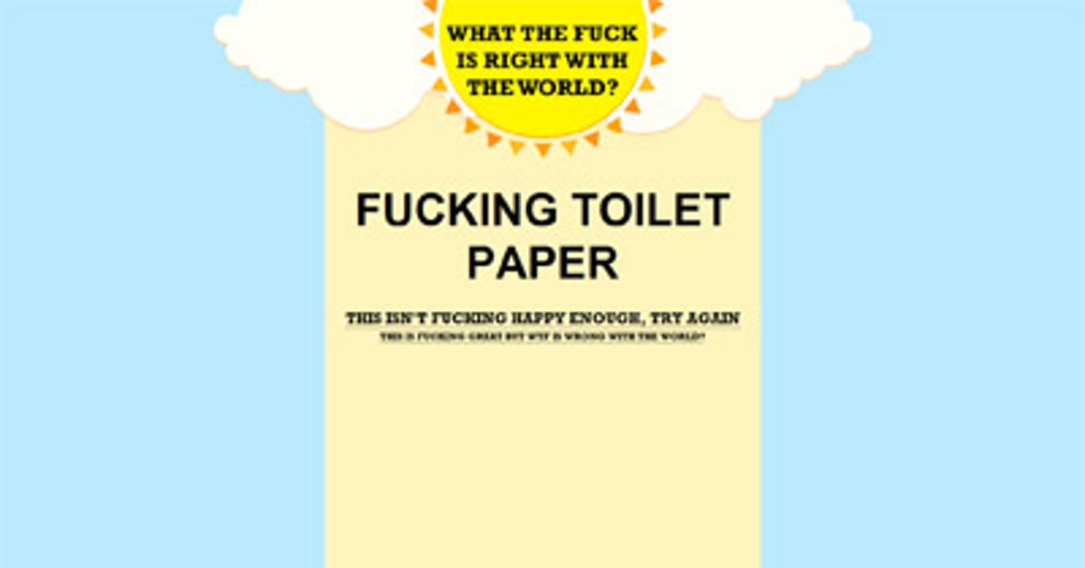 WTF is right with the world — One Page Website Award