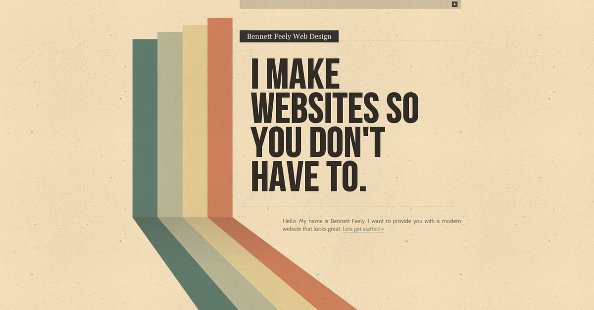 Bennett Feely — One Page Website Award