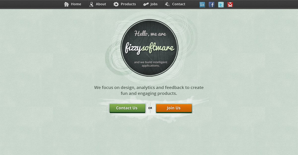 FizzySoftware — One Page Website Award