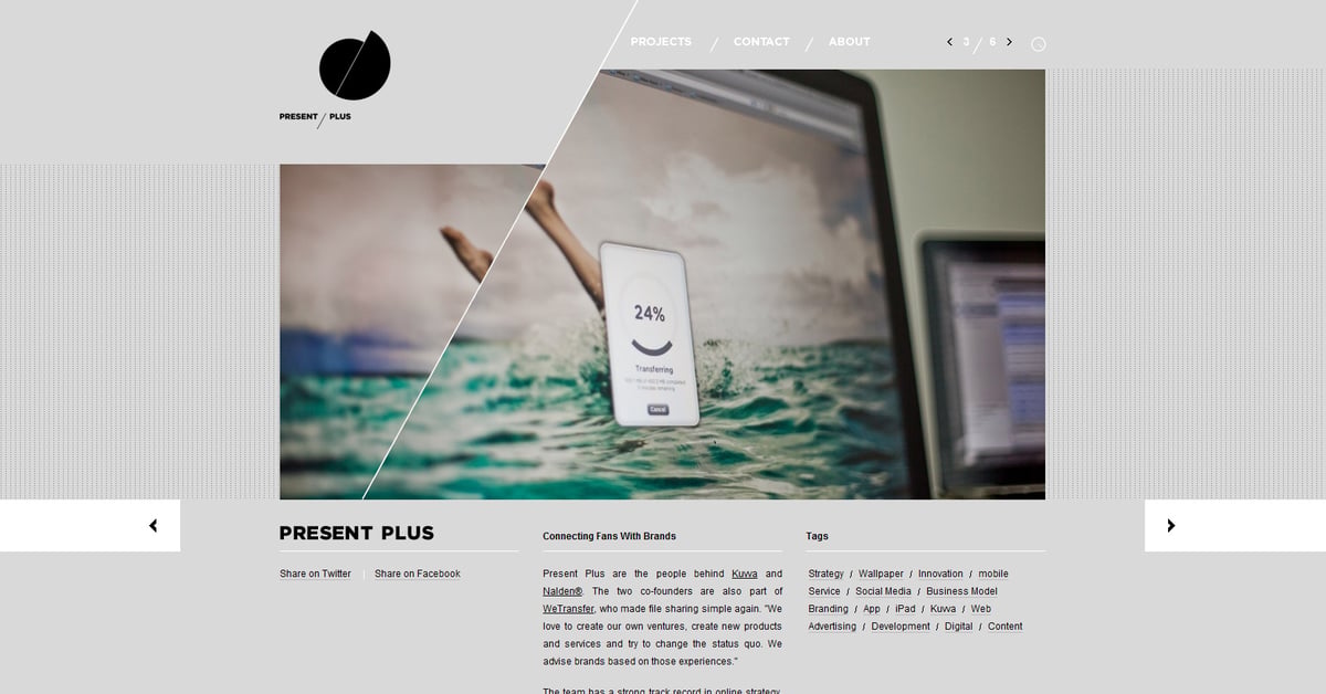 Present Plus — One Page Website Award