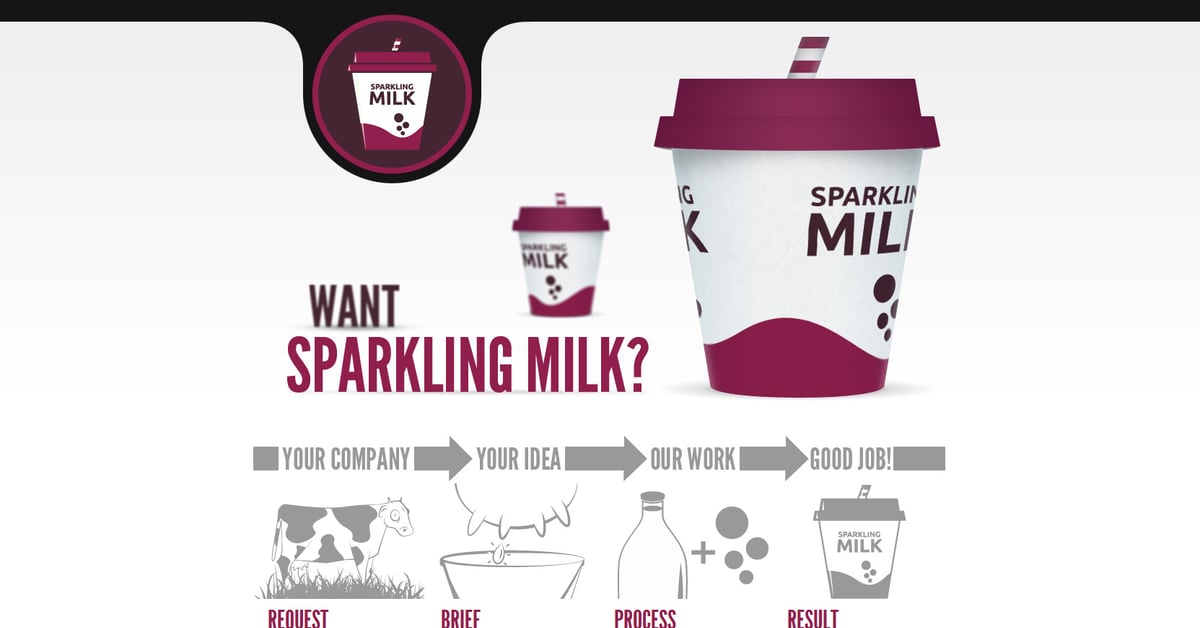 Sparkling Milk — One Page Website Award