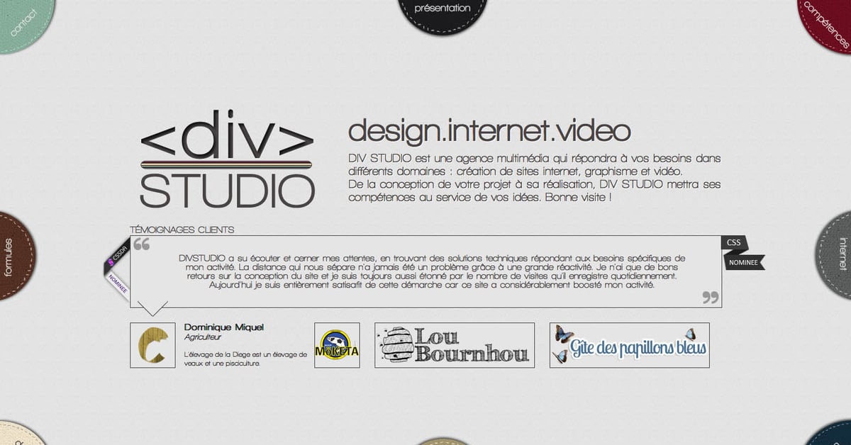 Div Studio — One Page Website Award