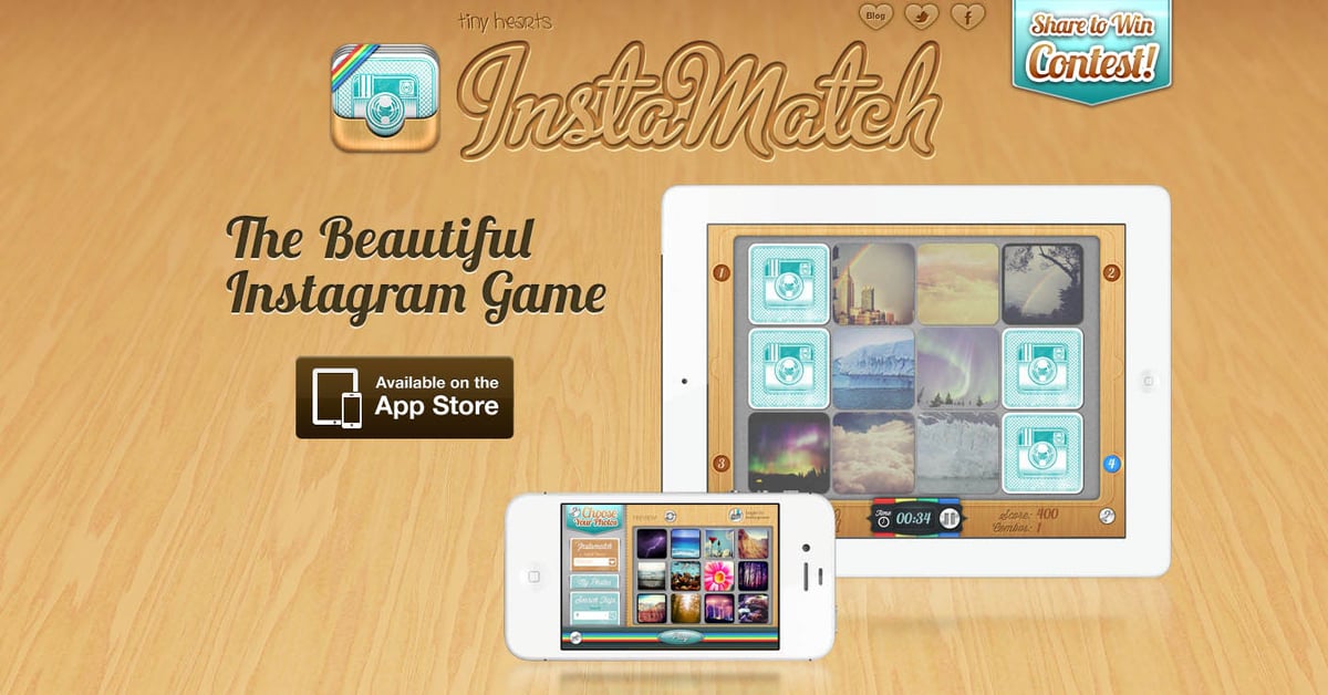 InstaMatch — One Page Website Award