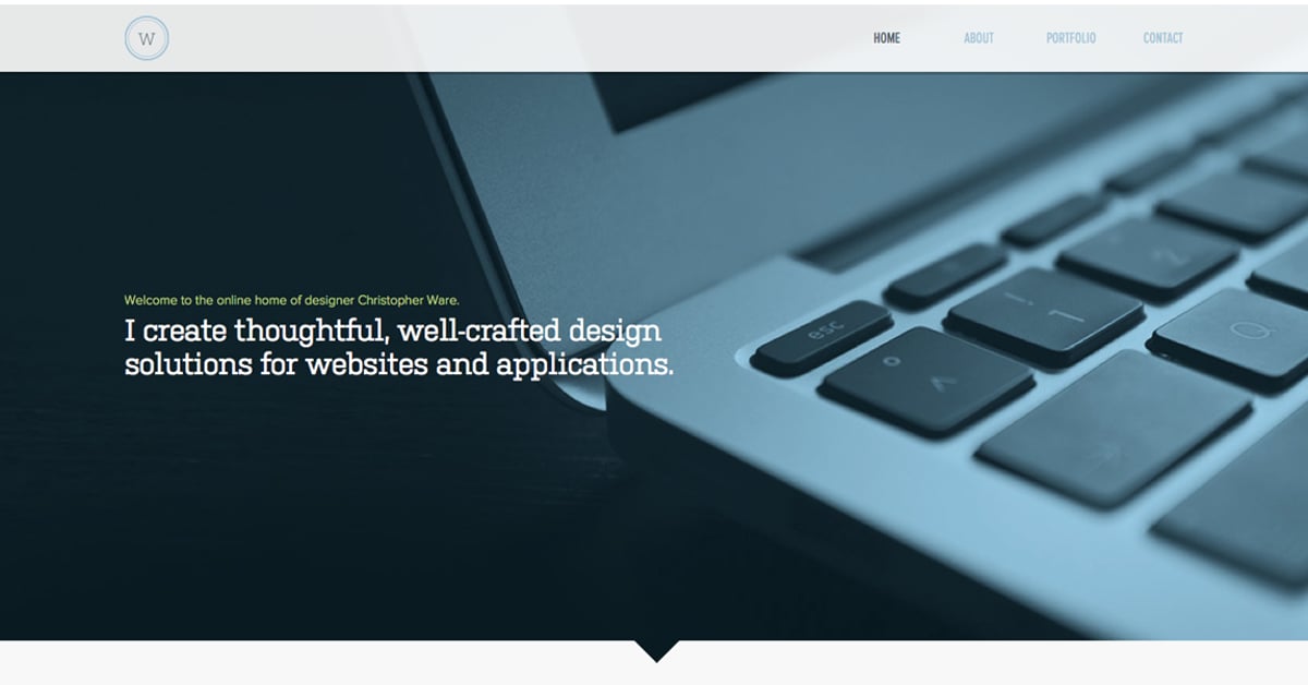 Christopher Ware - One Page Website Award