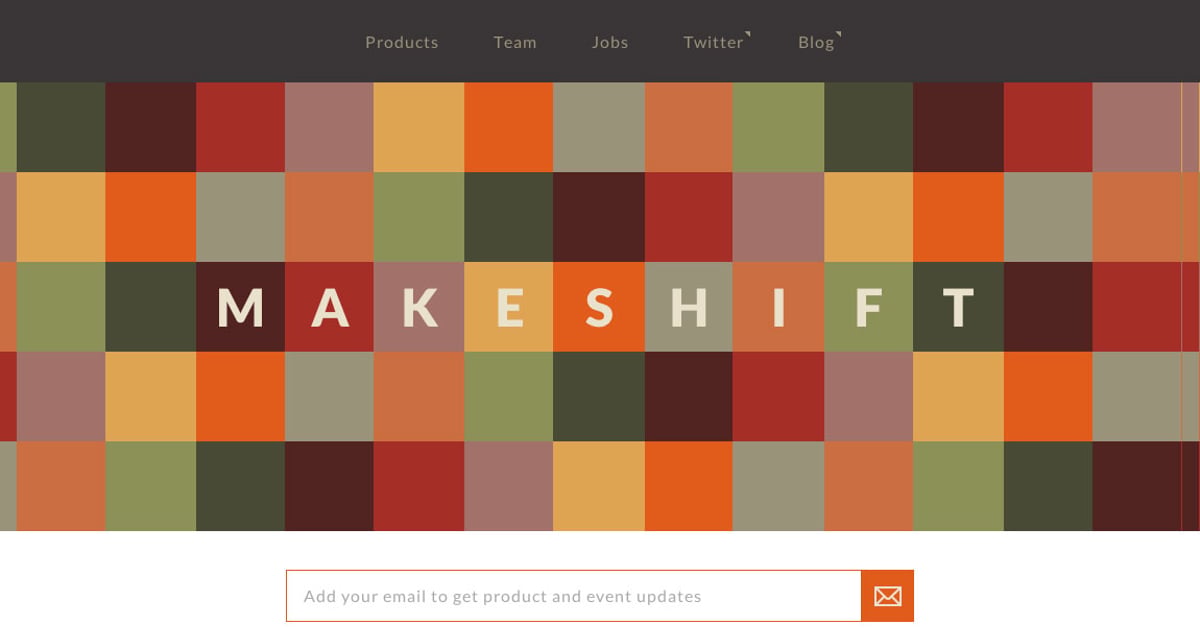 Makeshift — One Page Website Award