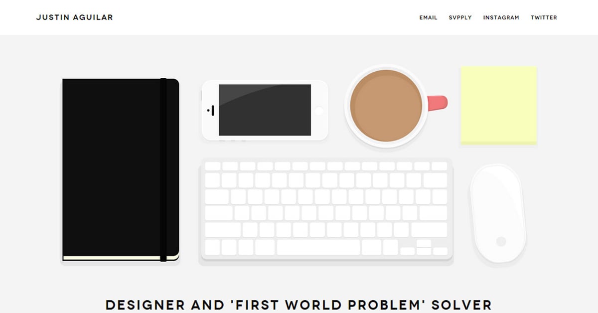 Justin Aguilar — One Page Website Award