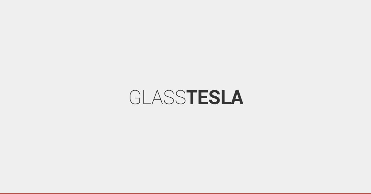 Glass Tesla — One Page Website Award