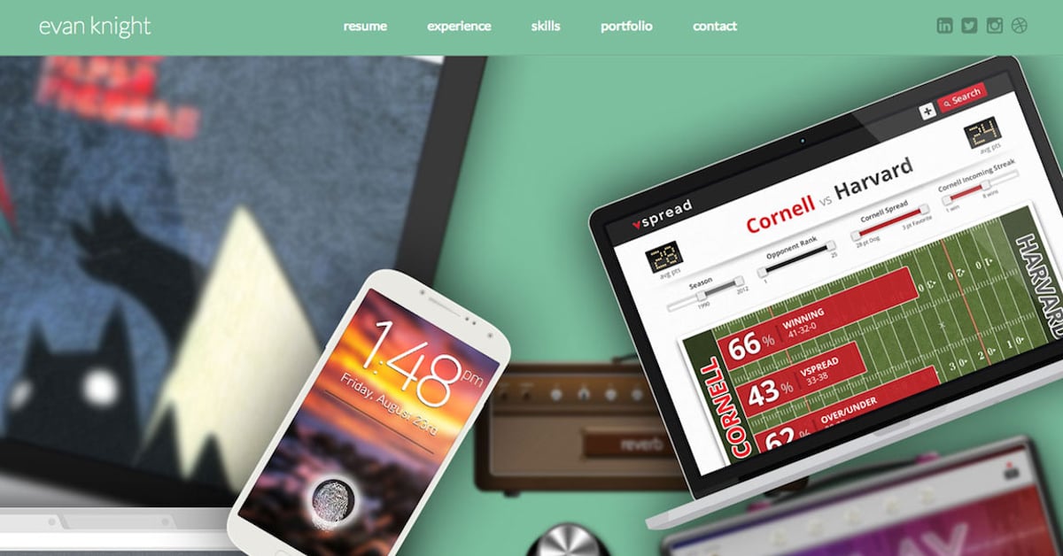 Evan Knight — One Page Website Award