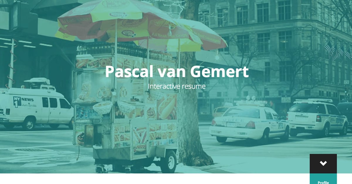 Pascal van Gemert - One Page Website Award