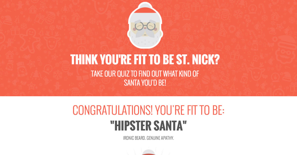 Who’s your Santa? — One Page Website Award
