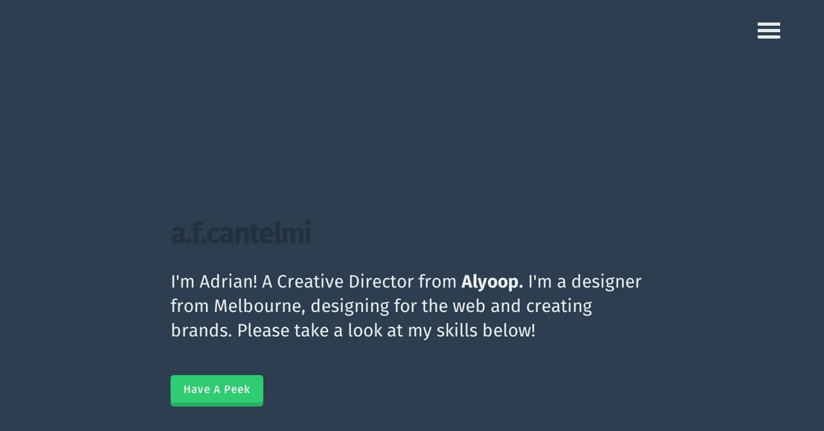 One Page Website Inspiration