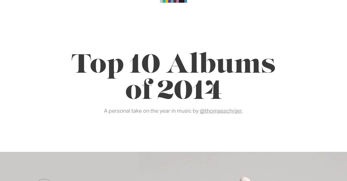 Top 10 Albums of 2014 — One Page Website Award