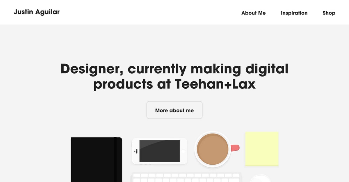 Justin Aguilar — One Page Website Award