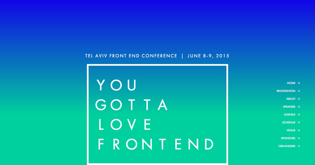 You Gotta Love Frontend — One Page Website Award