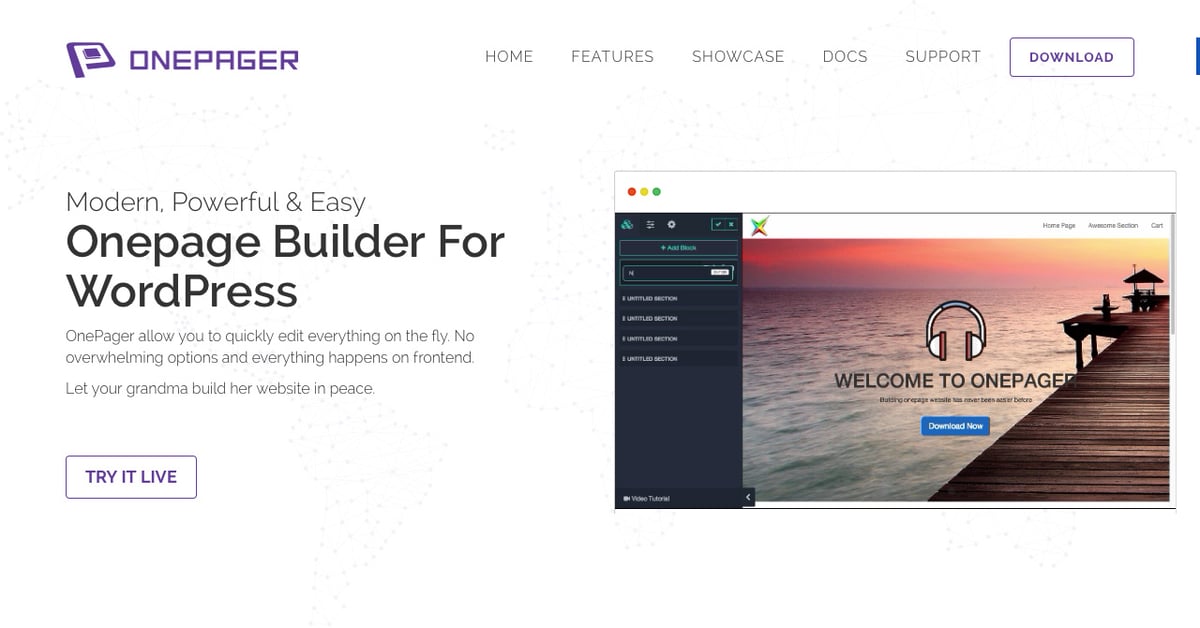 OnePage Builder - One Page Website Award
