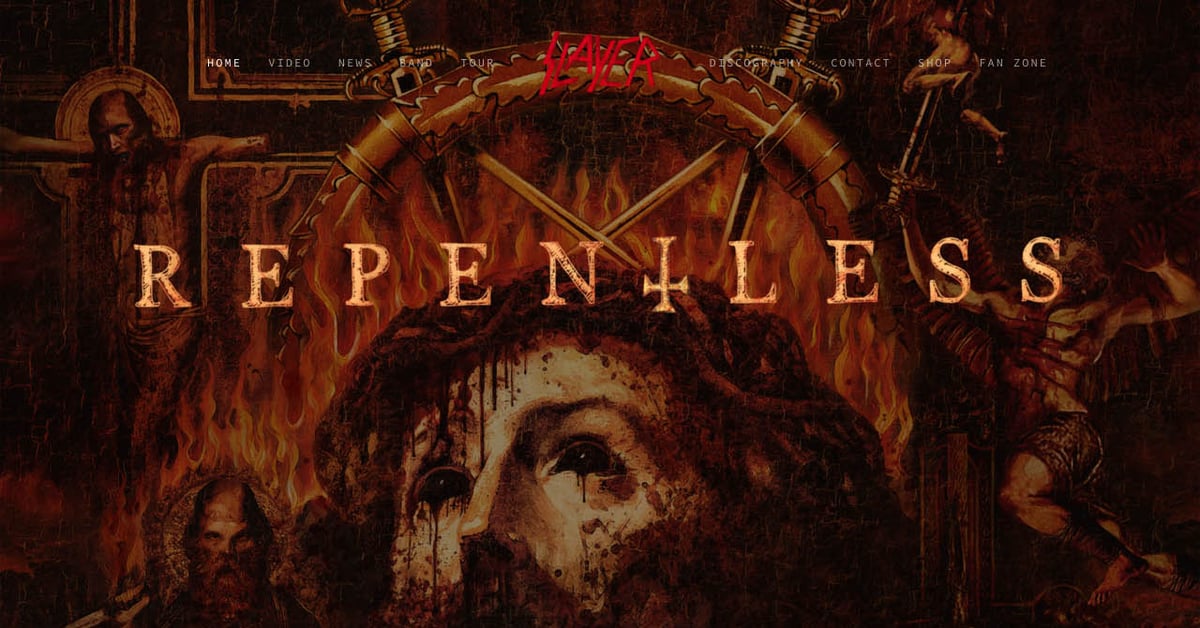 Slayer — One Page Website Award