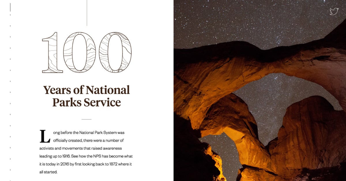 100 Years of National Parks — One Page Website Award