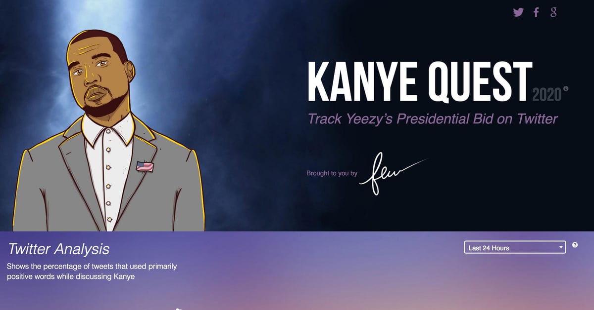 Kanye Quest 2020 — One Page Website Award