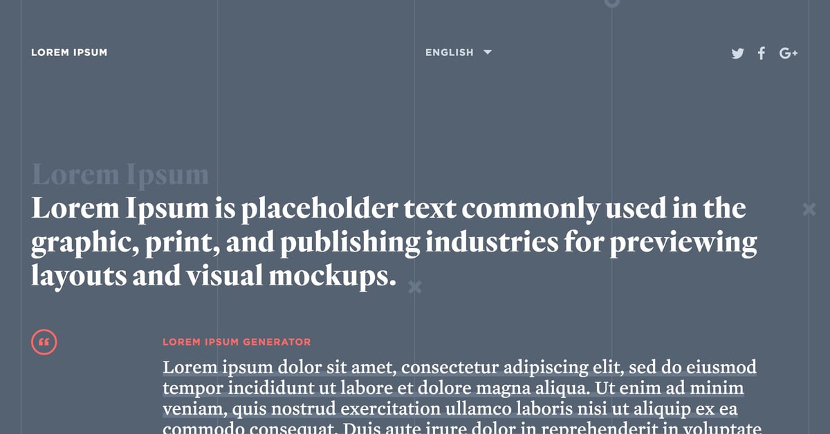 One Page Website Inspiration