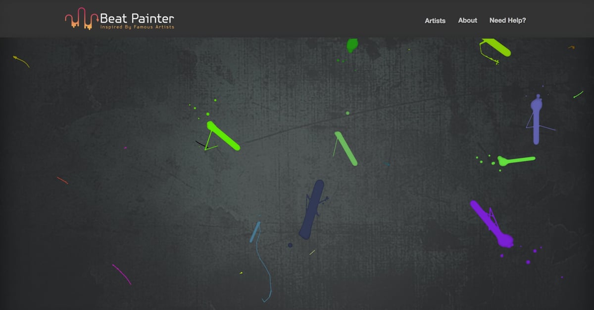 Beat Painter — One Page Website Award