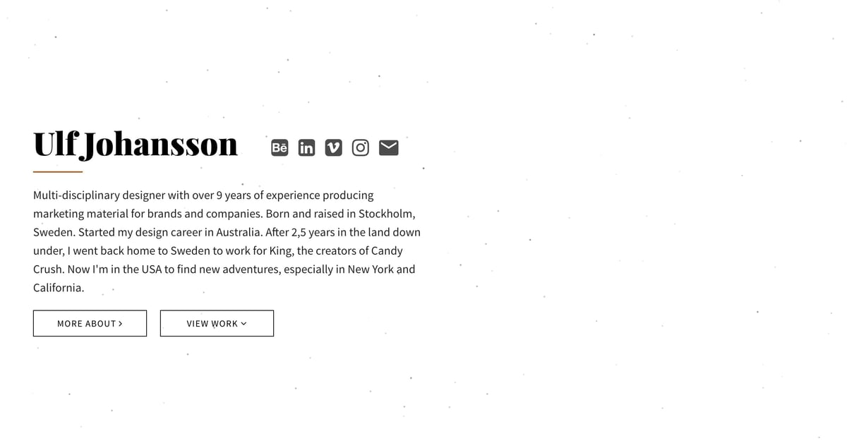 One Page Website Inspiration