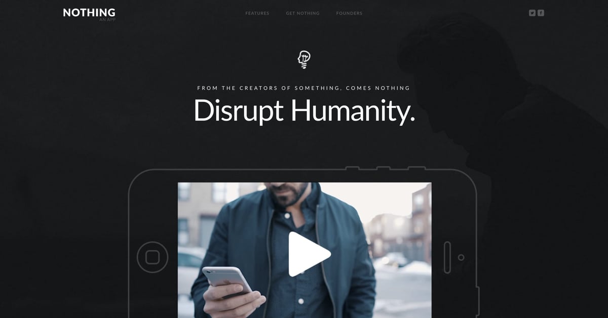Nothing - One Page Website Award