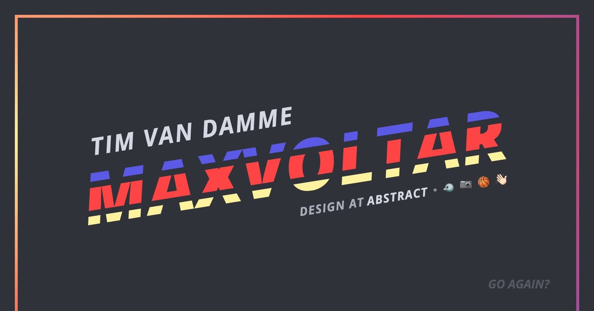 Tim Van Damme — One Page Website Award