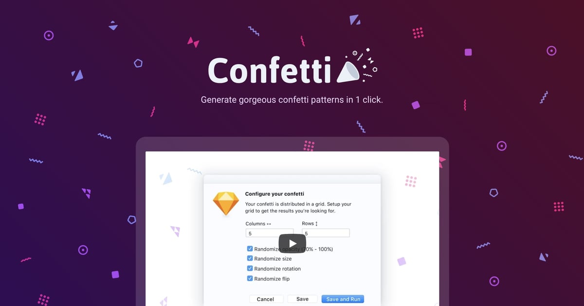 Confetti — One Page Website Award
