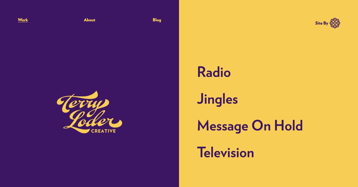 Terry Loder Creative - One Page Website Award