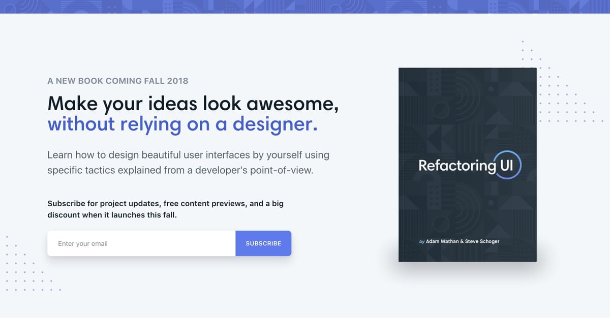 Refactoring UI: The Book - One Page Website Award