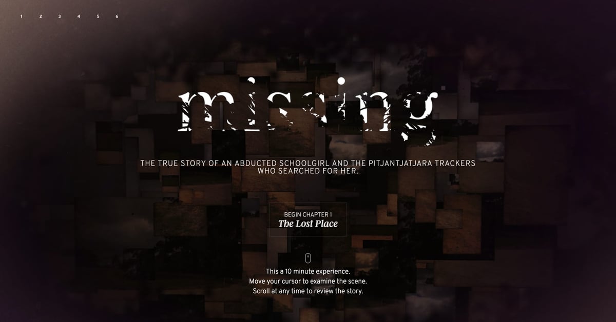 Missing — One Page Website Award