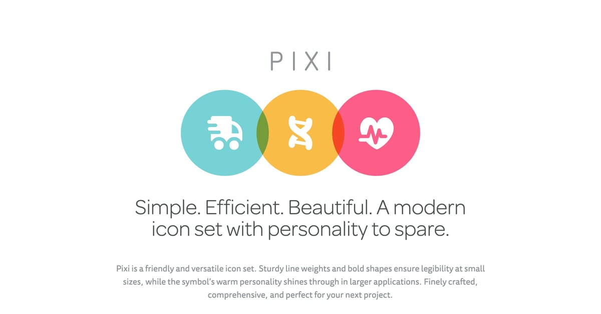 Pixi Icons — One Page Website Award
