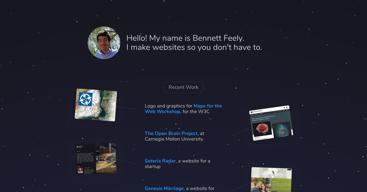 Bennett Feely - One Page Website Award