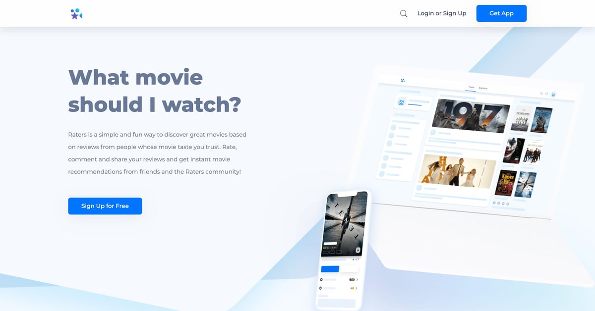 Raters — One Page Website Award