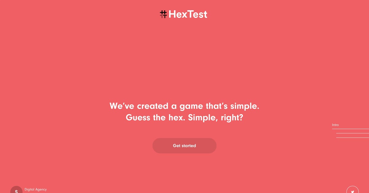 Hex Test - One Page Website Award