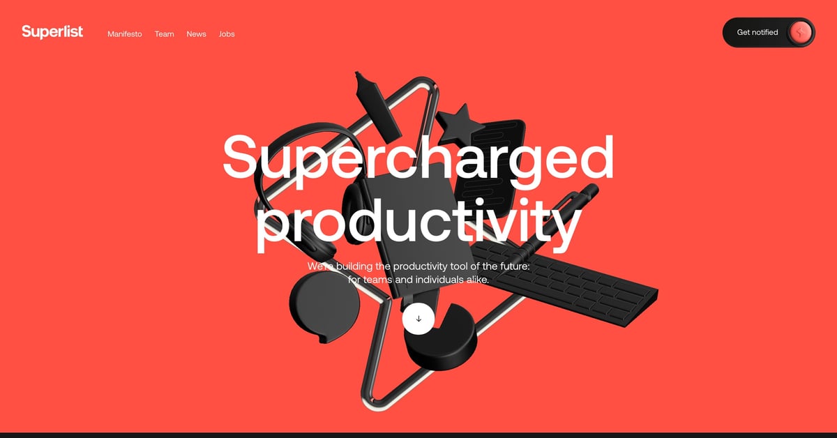 Superlist - One Page Website Award