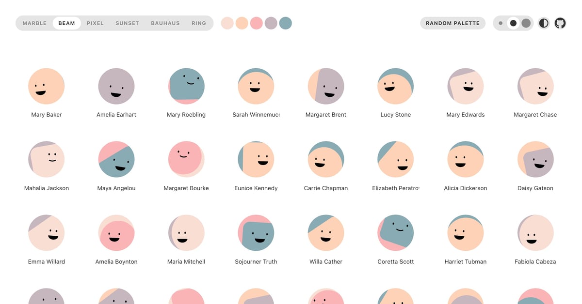 Boring Avatars — One Page Website Award