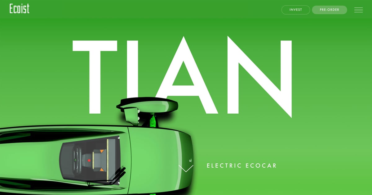 Ecoist — One Page Website Award