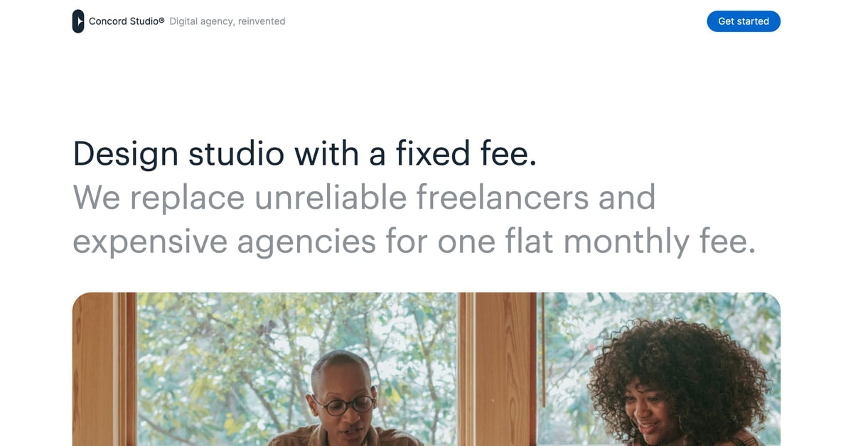 Concord Studio — One Page Website Award