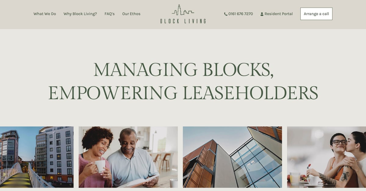 Block Living — One Page Website Award