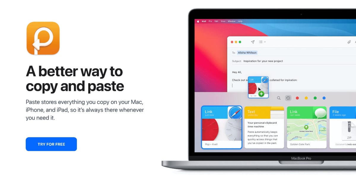 Paste — One Page Website Award