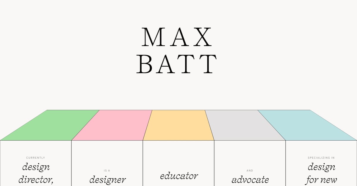 Max Batt — One Page Website Award